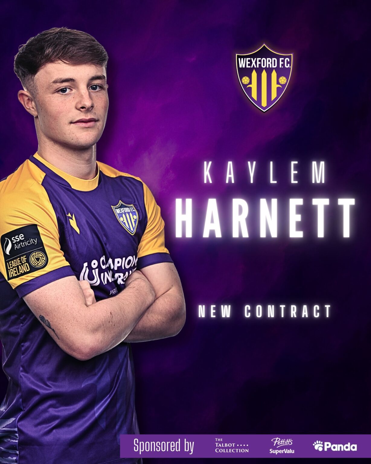 Kaylem Harnett Commits to Another Season at Wexford FC – Wexford FC
